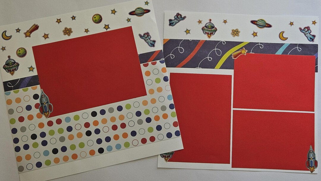 Space Friends.... 12x12 Scrapbook Layout, Scrapbook Page Kit - Etsy
