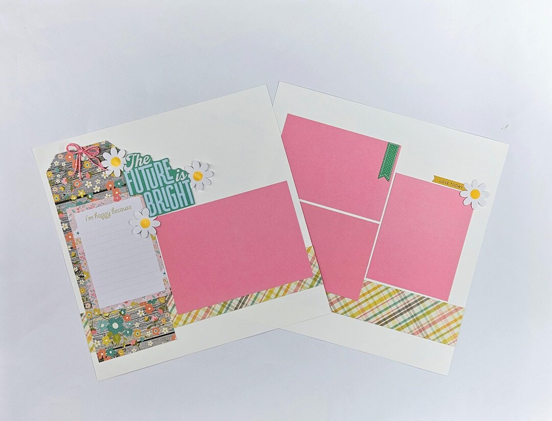 Bright Future......scrapbook Layout, 12x12 Two-page Design - Etsy