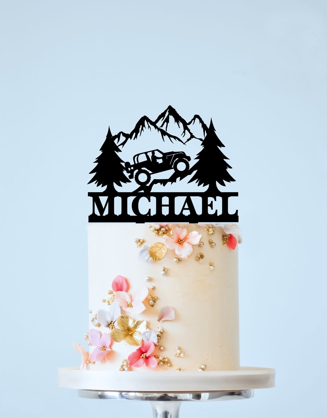 Mountain Birthday Cake Topper, off Road Cake Topper, SUV Cake Topper ...