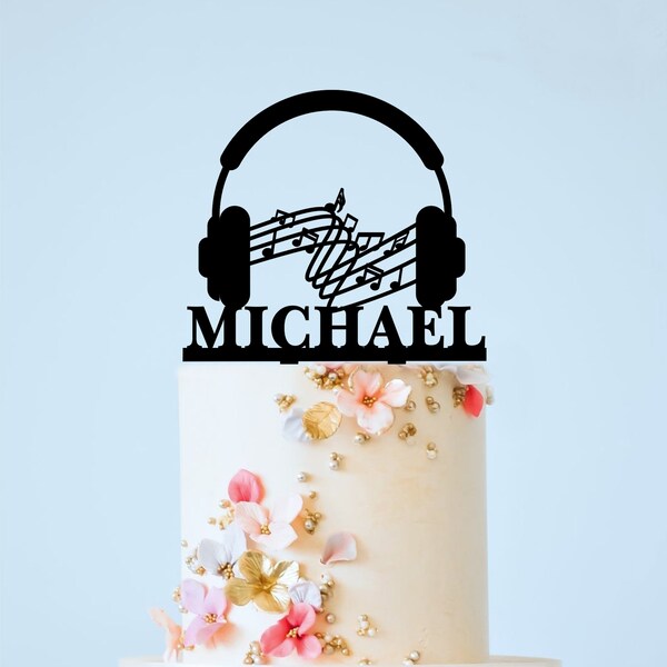 Dj Headphone Cake Topper - Etsy