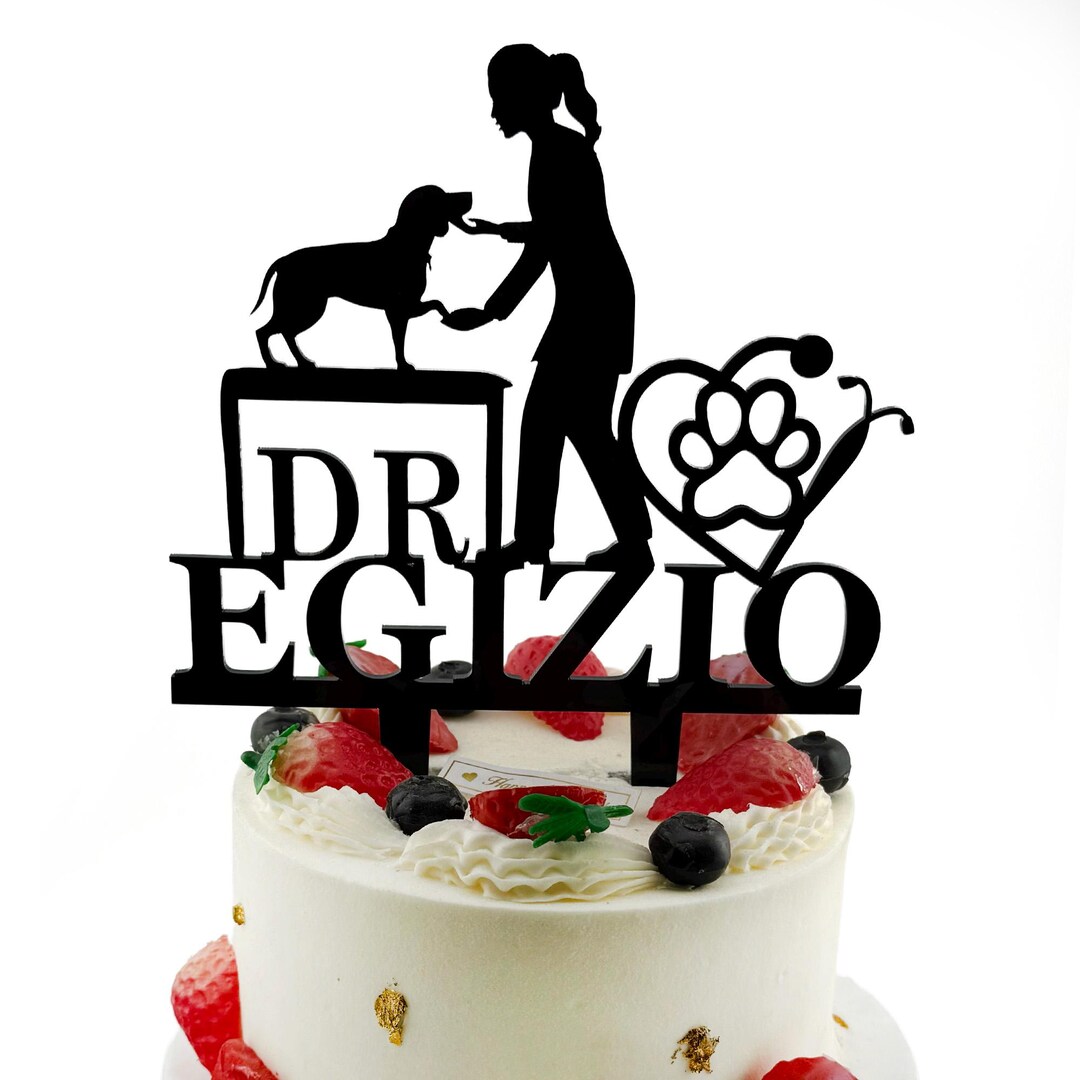 Veterinarian Cake Topper: Personalized Vet Graduation Party Decor - Etsy