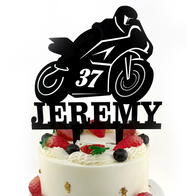 Motorcycle Cake Topper - Etsy