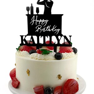 Custom Bartender Birthday Cake Topper: Acrylic Party Decoration - Etsy