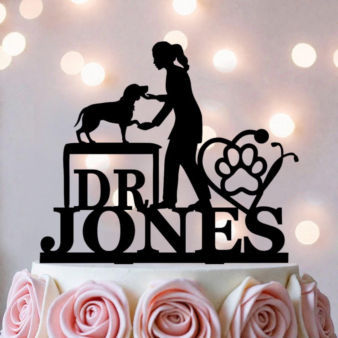 Veterinarian Cake Topper: Personalized Vet Graduation Party Decor - Etsy