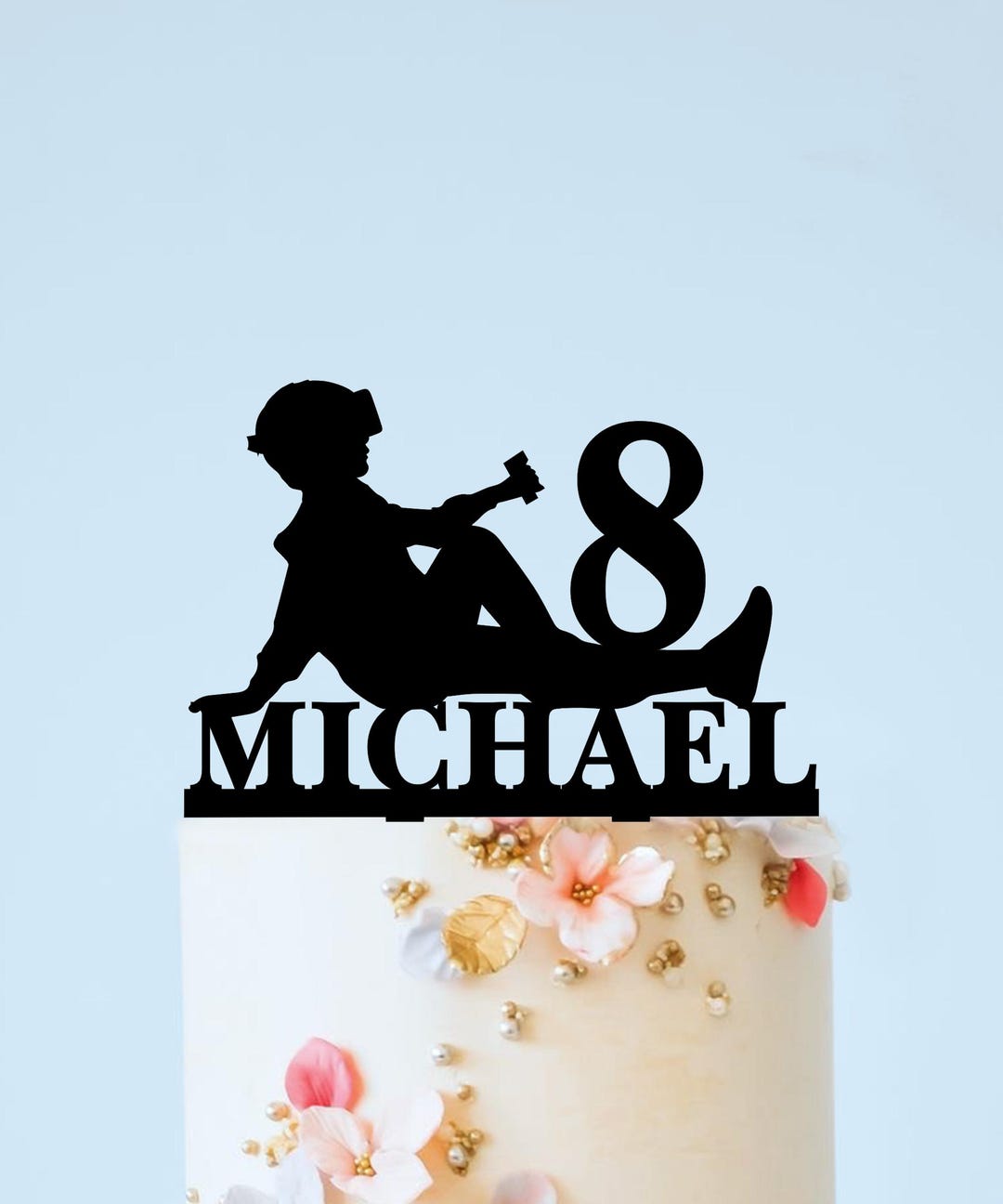 Personalized Video Game Birthday Cake Topper: VR Gamer Decoration - Etsy