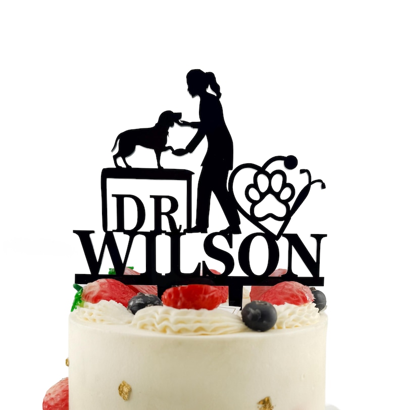 Veterinarian Cake Topper: Personalized Vet Graduation Party Decor - Etsy