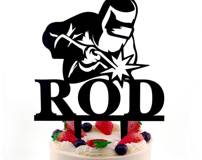 Welder Cake Topper, Welder Birthday Cake Topper, Welding Soldering Cake ...