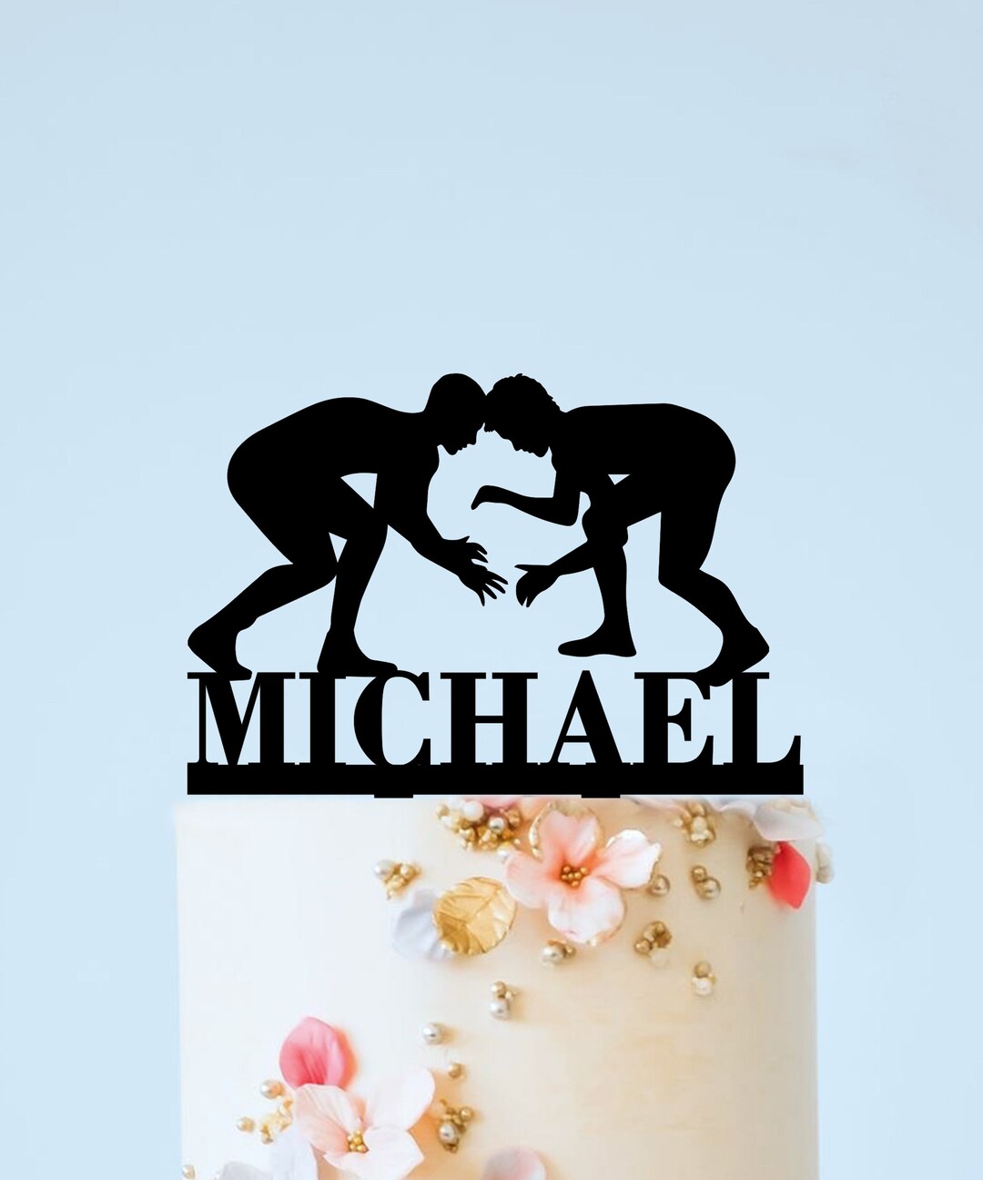Wrestling Graduation Cake Topper, Wrestler Birthday Cake Topper ...