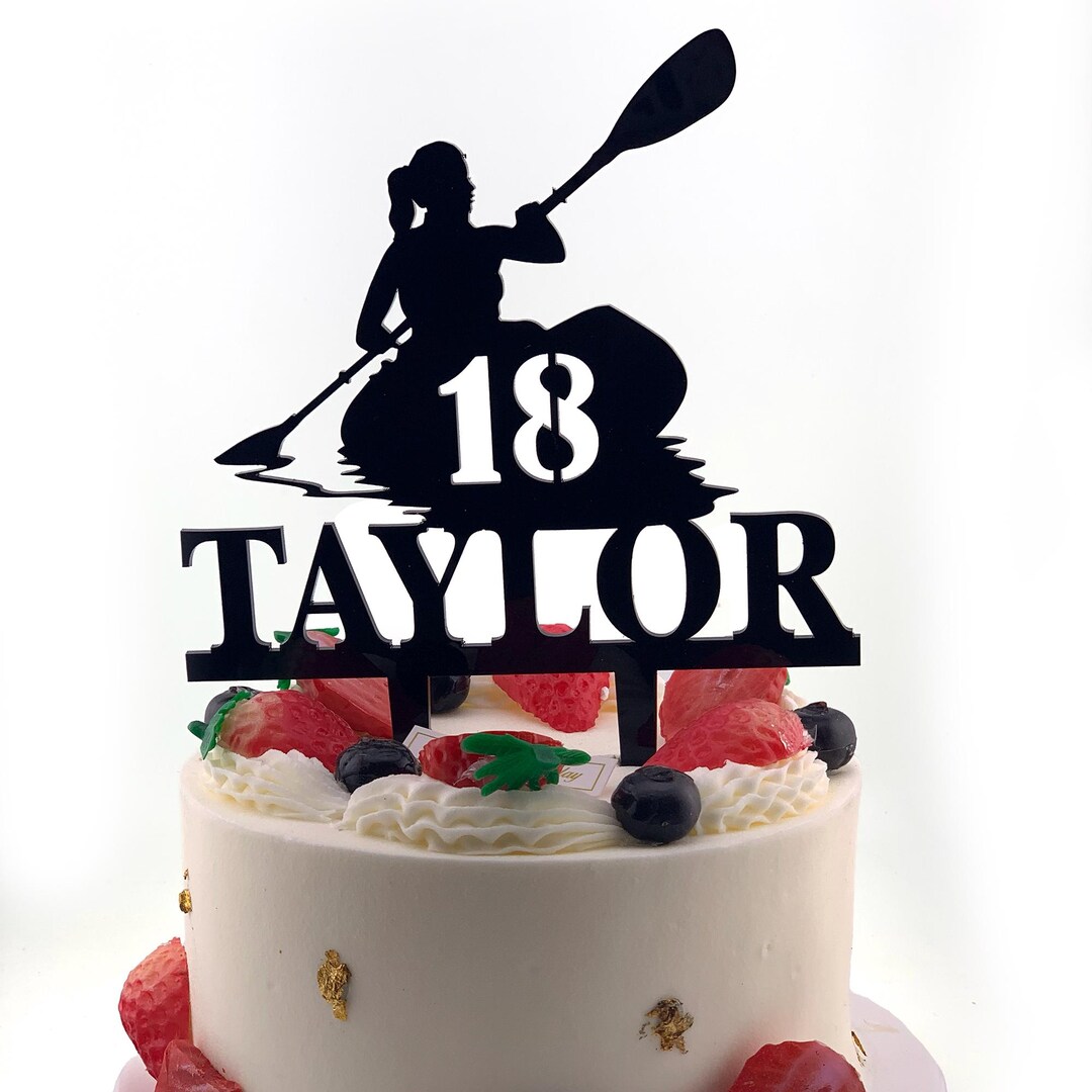 Kayak Cake Topper, Canoe Birthday, Rowing Decoration, Row Boat Cake Topper, Canoe Cake Topper ...