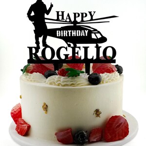 Helicopter Cake Topper, Black Hawk Birthday Cake Topper, Aviation Theme ...