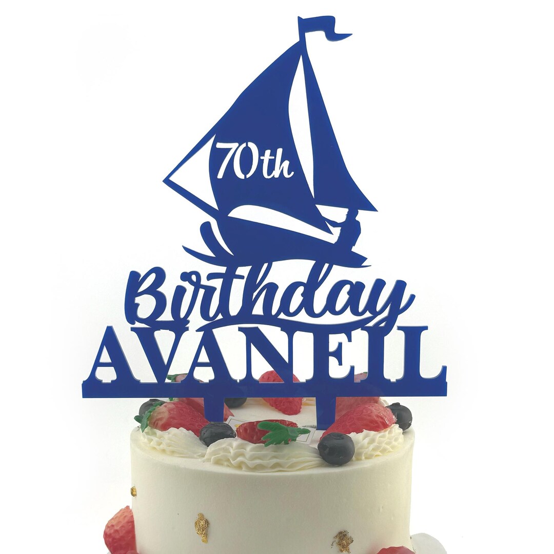 Sail Boat Cake Topper, Sailboat Birthday Cake Decoration, Sailboat ...