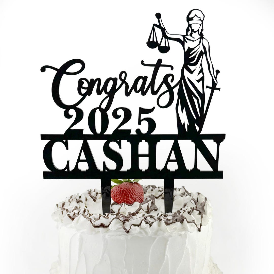 Lawyer Grad Cake Topper, Law School Graduation Topper, Class of 2025 ...