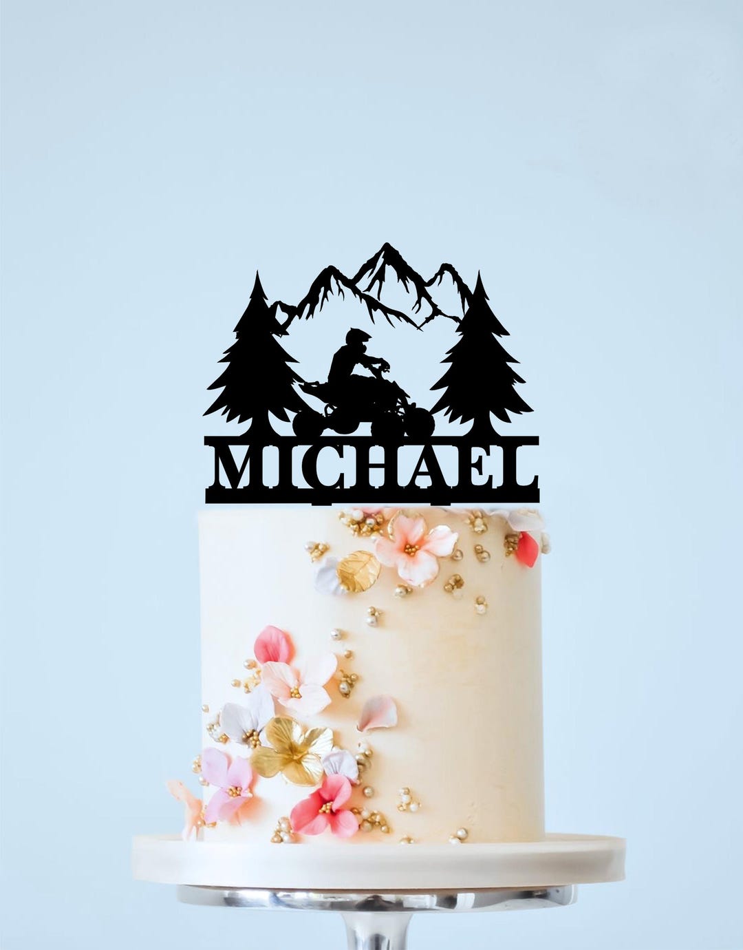 ATV Cake Topper, Four Wheeler Birthday Cake Topper, Wheel 4x4 Cake ...