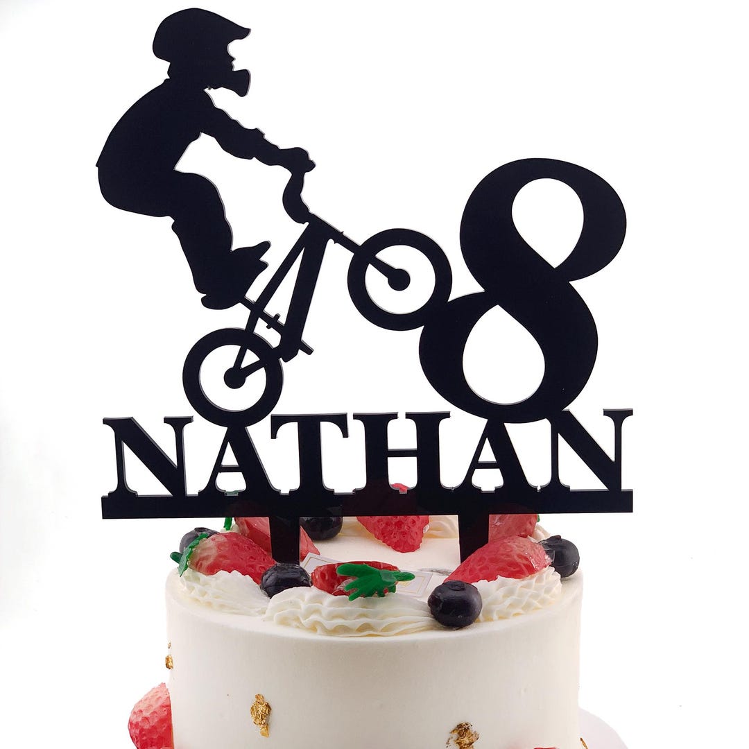 Kids Bike Cake Topper, Bicycle Birthday Cake Topper, Boys Birthday Cake ...