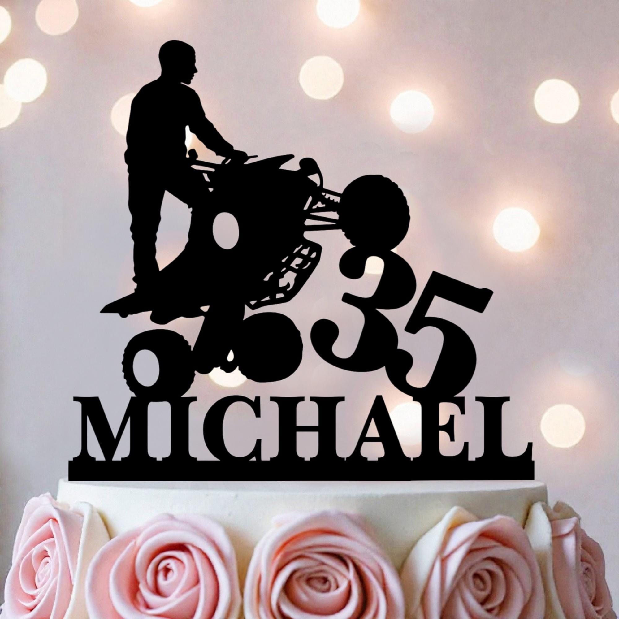 Personalized ATV Birthday Cake Topper: Quad Racing Party Decoration - Etsy