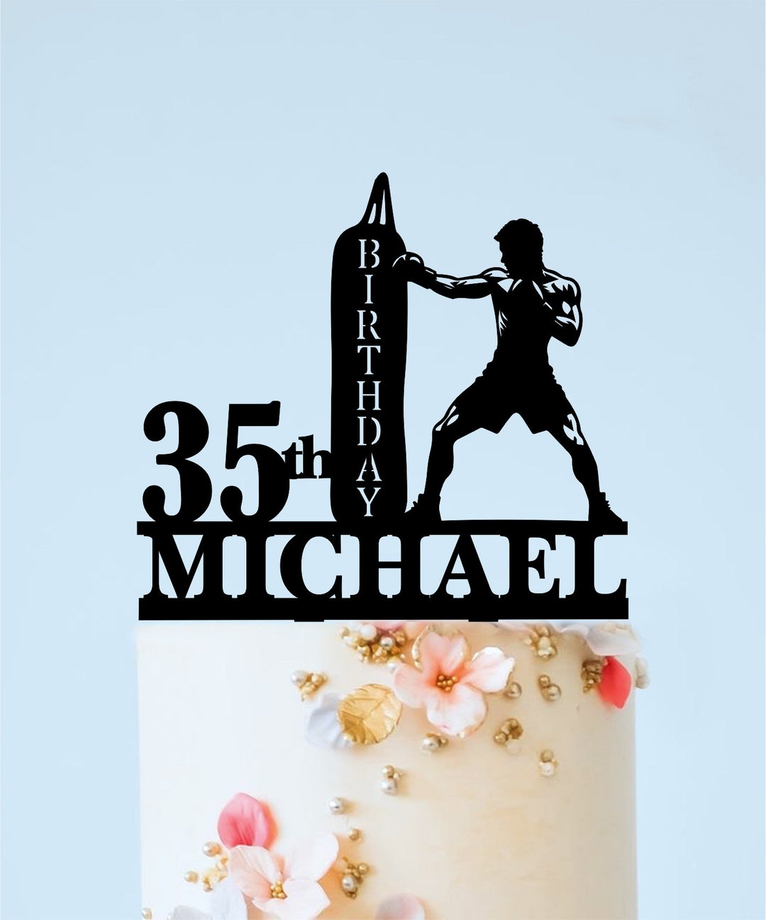 Boxing Cake Topper, Boxer Birthday Cake Topper, Boxing Party Theme ...