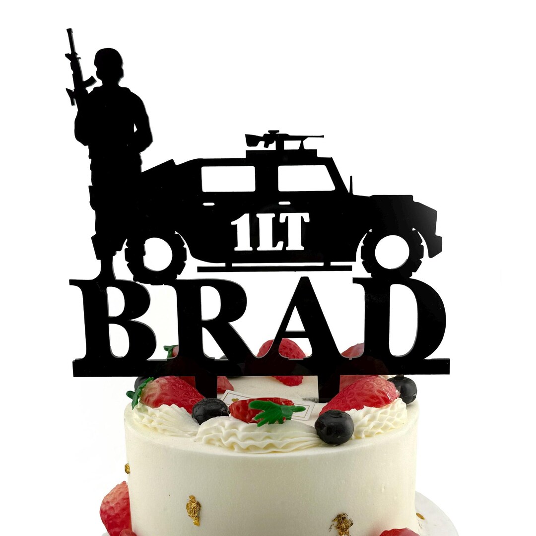 Military Cake Topper, Army Welcome Home Topper, Name and Age Soldier ...
