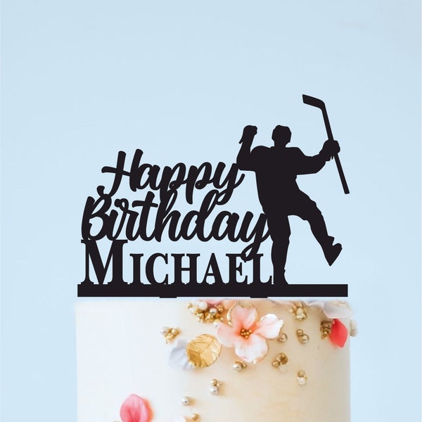 Hockey Cake Topper - Etsy