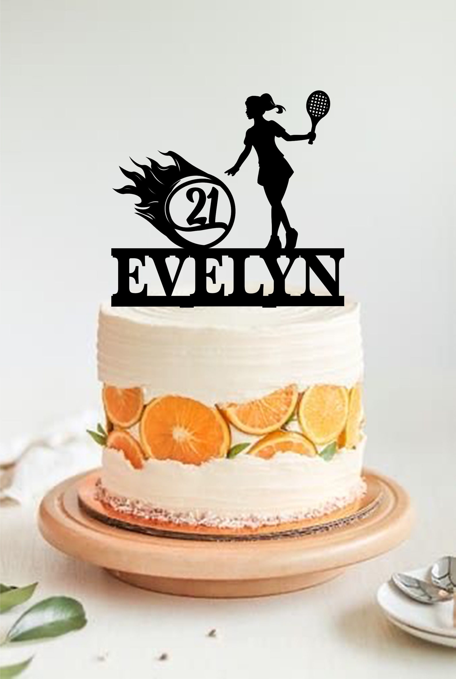 Tennis Cake Topper, Happy Birthday Cake Topper, Tennis Player Birthday ...