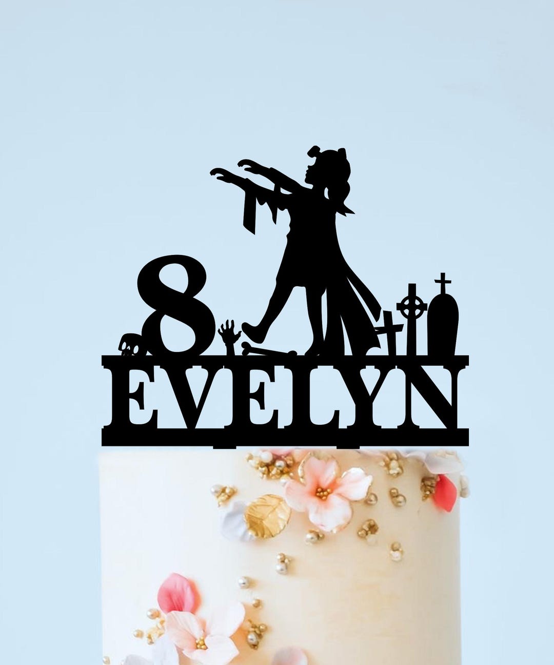 Halloween Birthday Cake Topper, Zombies Cake Decoration, Halloween Cake ...