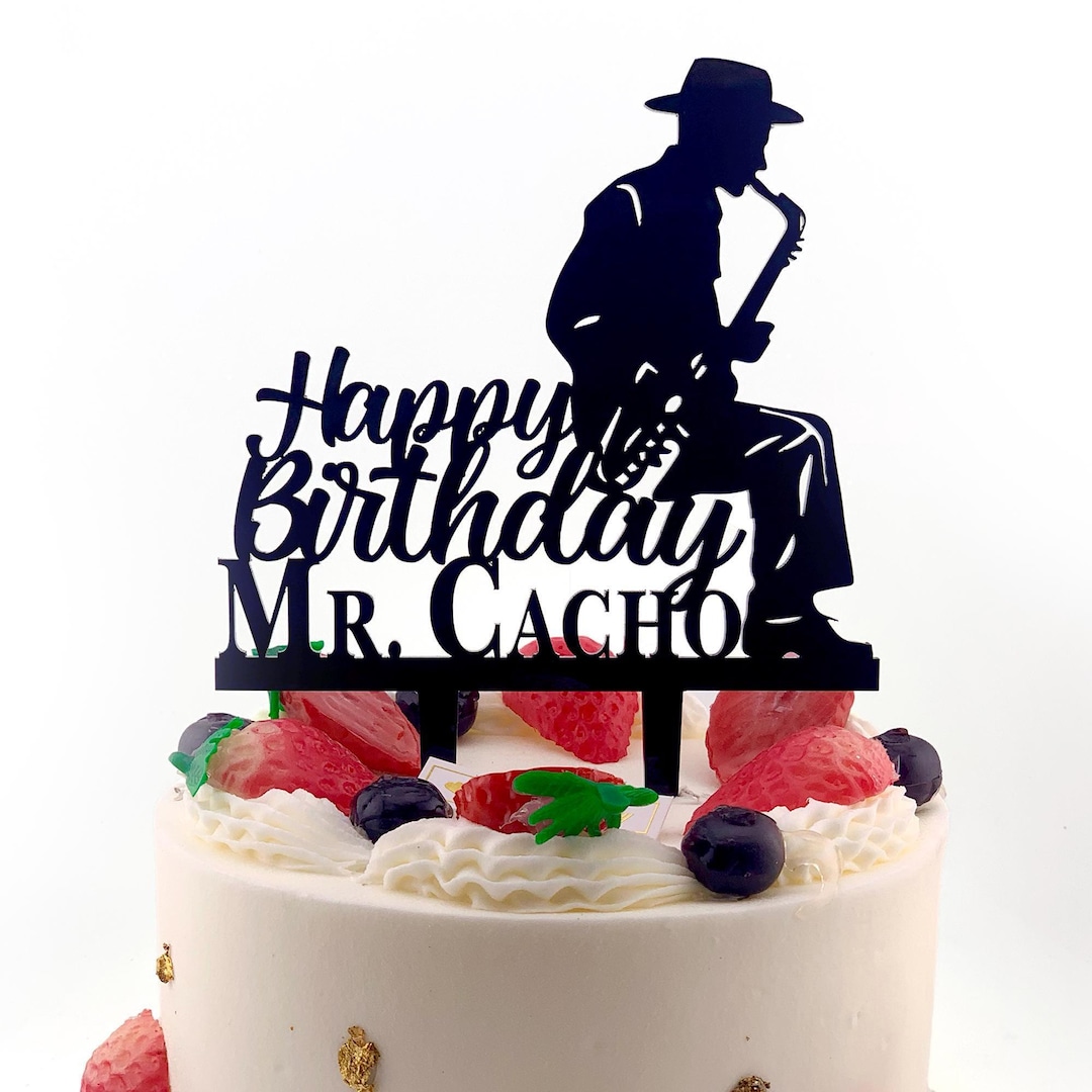 Saxophone Cake Topper, Musical Instrument, Musician Birthday Party ...