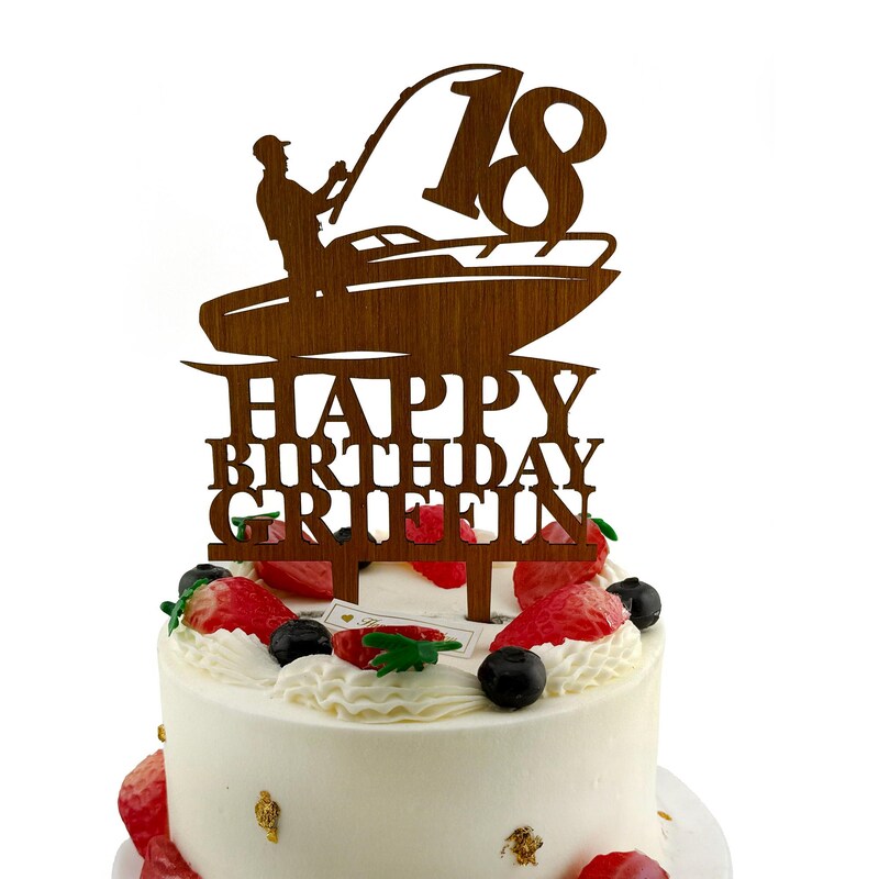 Fishing Cake Topper - Etsy