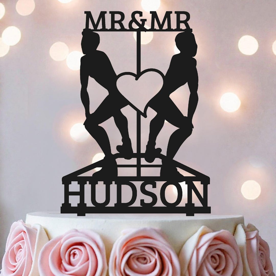 Mr & Mr Burlesque Cake Topper – Funny Gay Wedding Decoration - Etsy