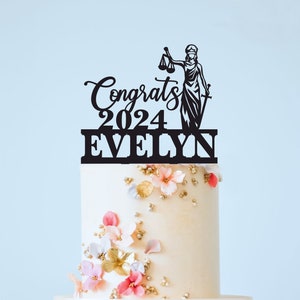 Lawyer Grad Cake Topper, Law School Graduation Topper, Class of 2024 ...