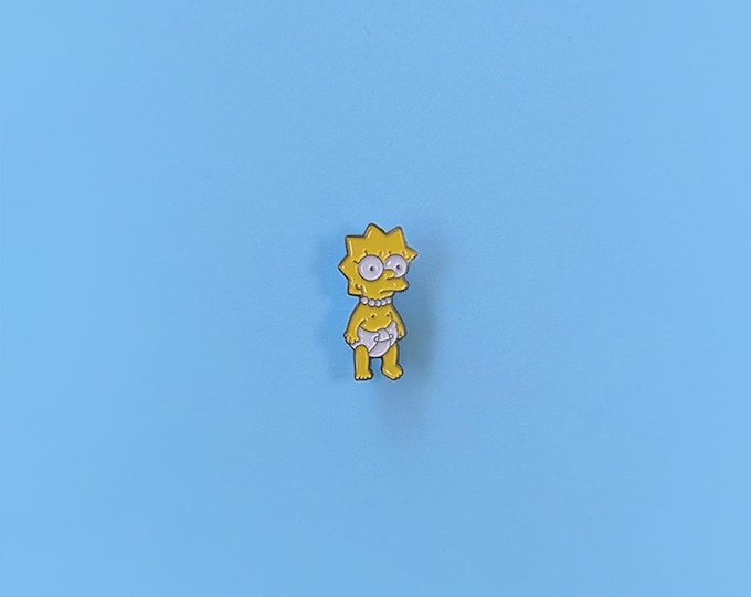 Baby Lisa Simpson Bed Enamel Pin Badge - Etsy