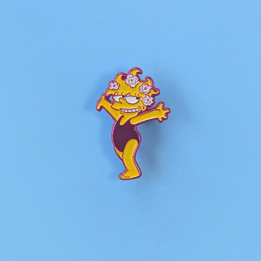 Lisa Simpson Queen of Summertime Enamel Pin Badge - Etsy