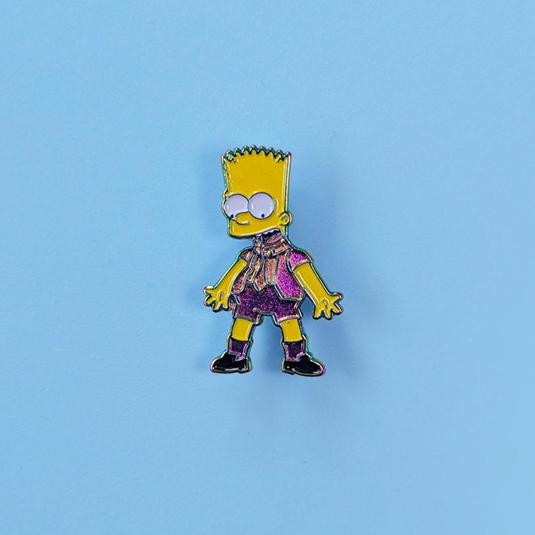 Bart Simpson Uniform Rainbow Enamel Pin Badge - Etsy