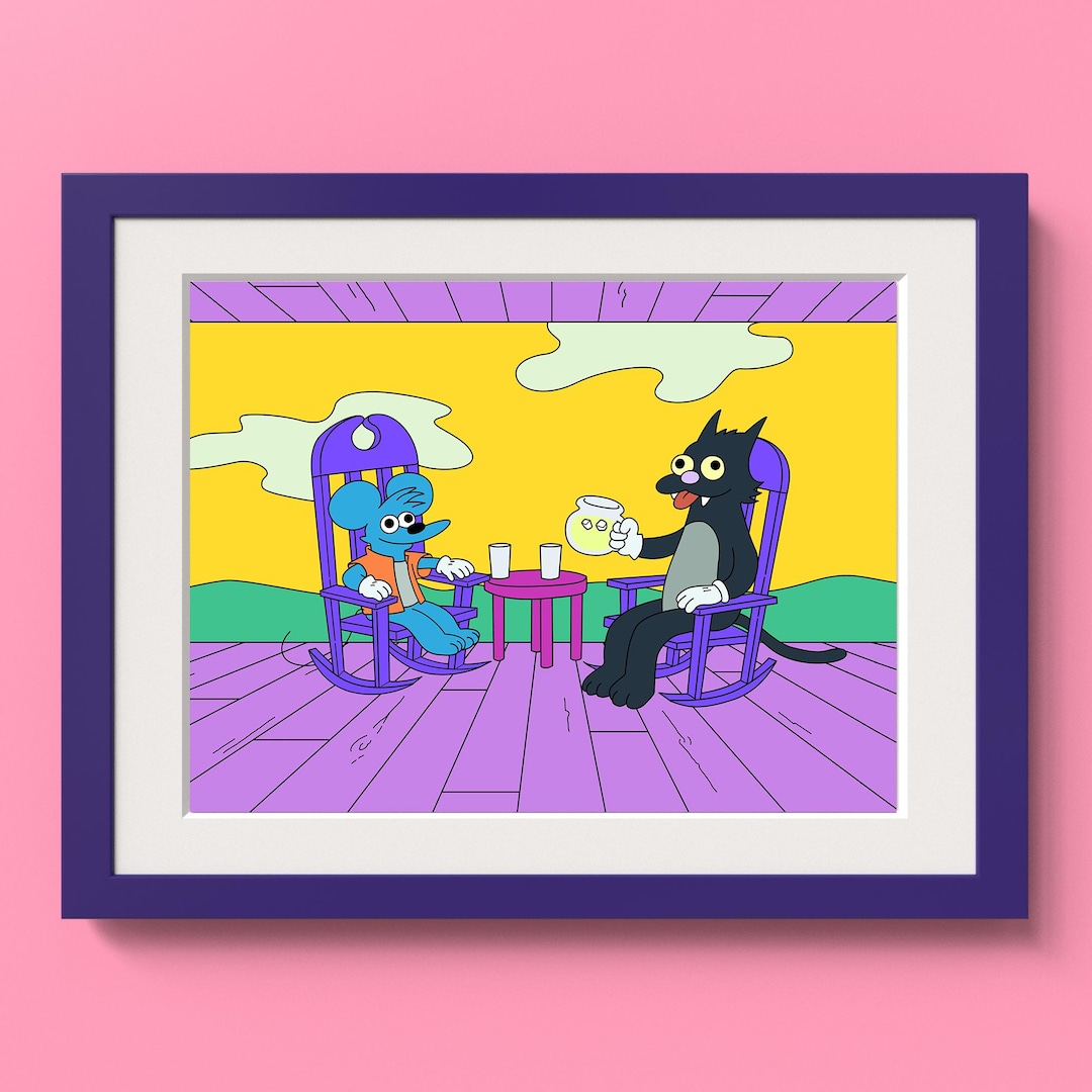 Itchy and Scratchy Lemonade Art Print: Simpsons Inspired (digital ...