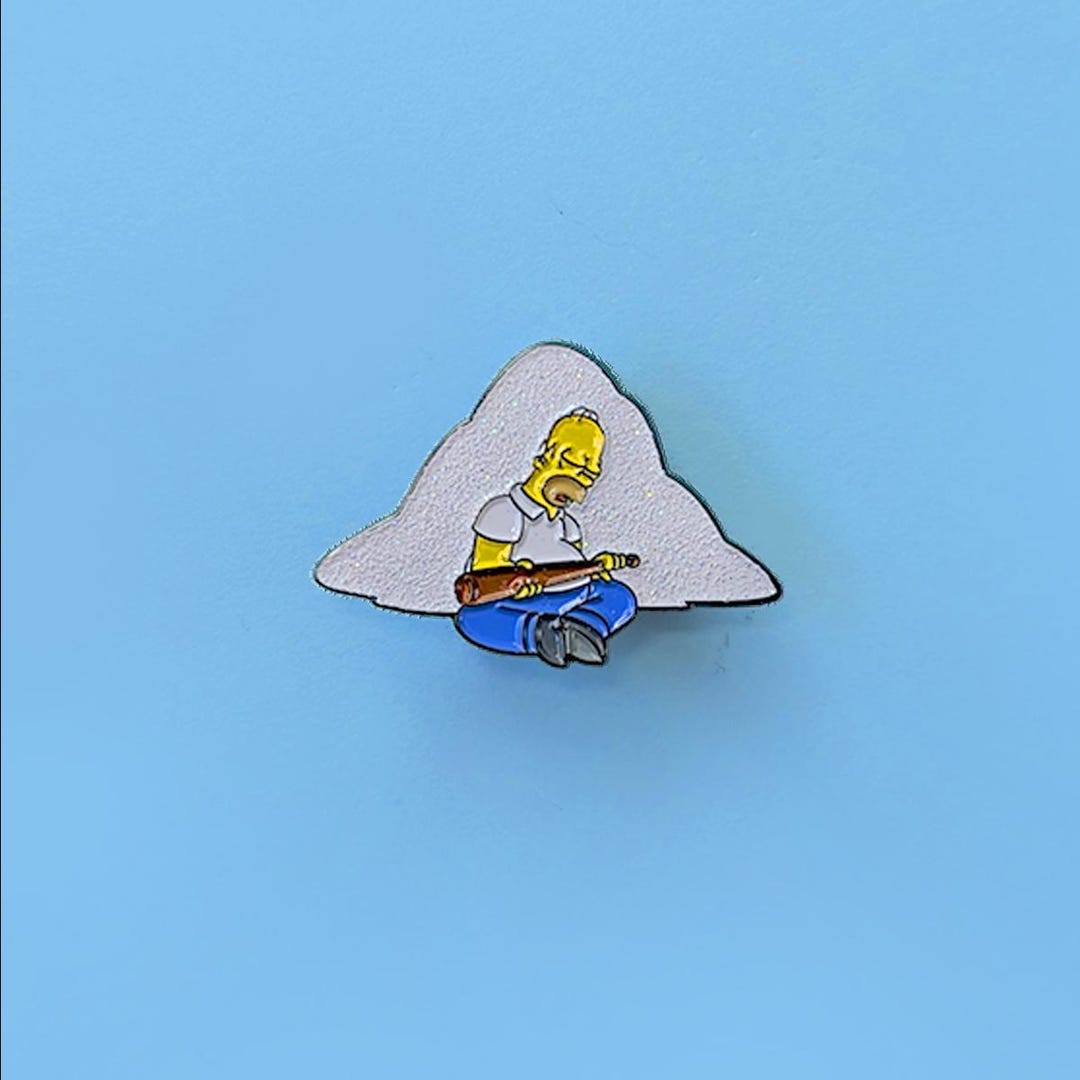 Homer Simpson Sugar Enamel Pin Badge - Etsy