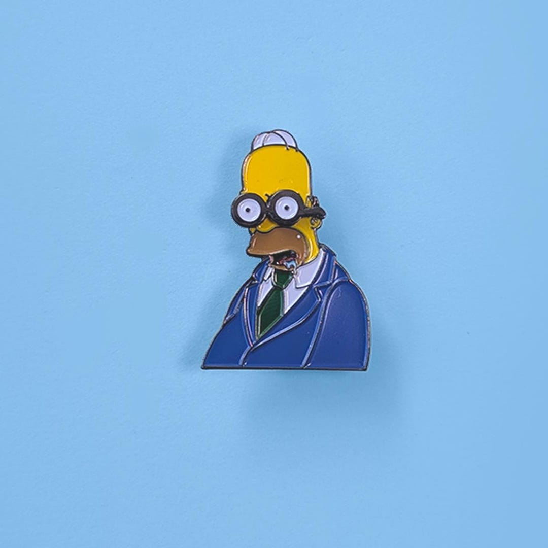 Homer Simpson Glasses Enamel Pin Badge - Etsy