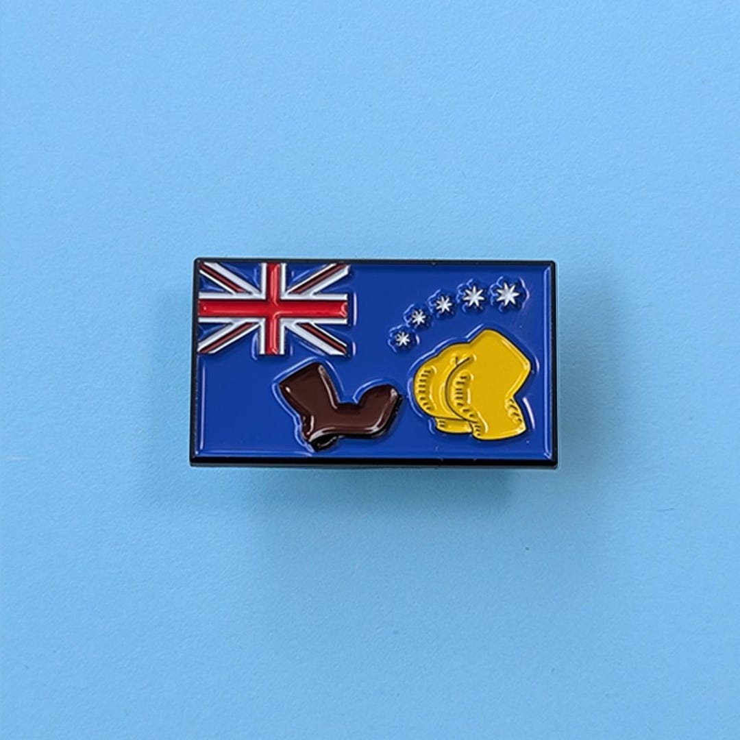 Australia Flag Simpsons Enamel Pin Badge - Etsy