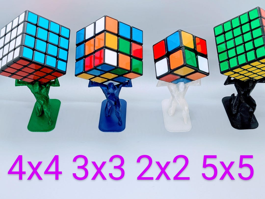 3D Printed Low Poly Atlas – Stylish Rubik's Cube Stand for Home, Office ...