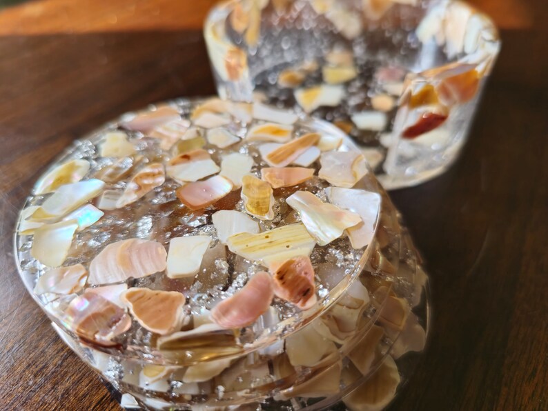 Silver and Gold Flakes Resin Coasters - Etsy