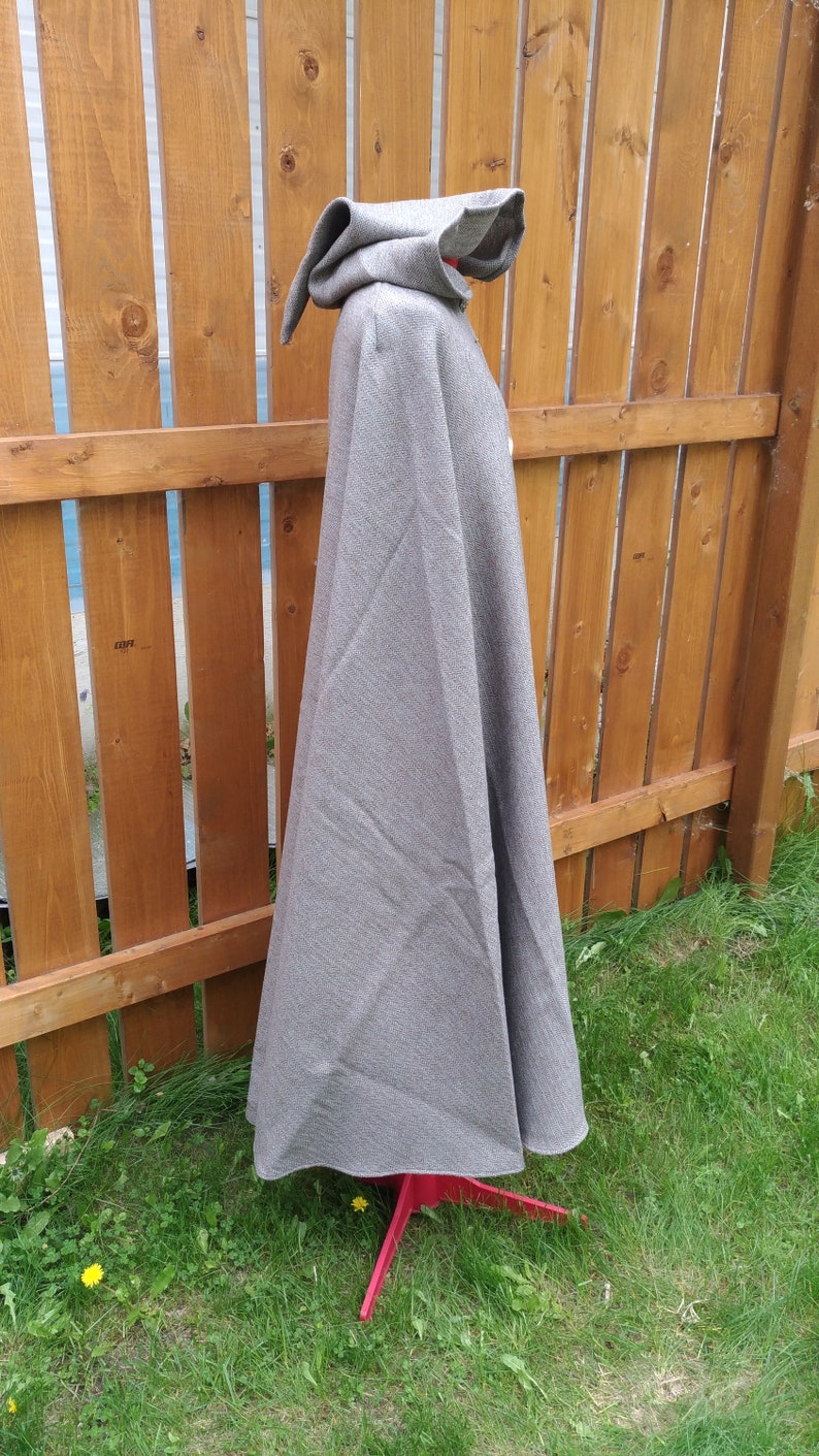 Grey Wool Tweed Medieval Gothic Cloak - Etsy