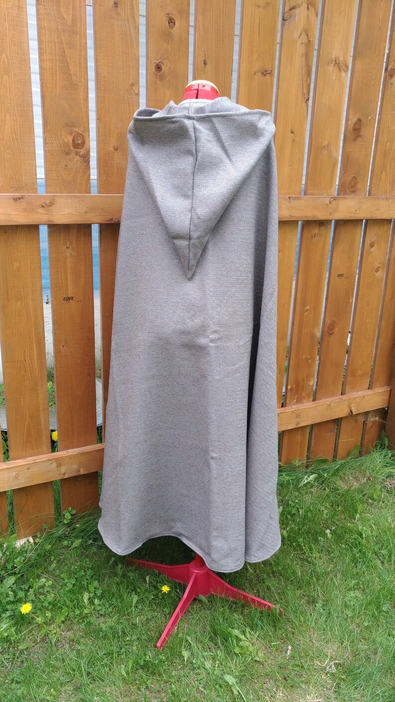 Grey Wool Tweed Medieval Gothic Cloak - Etsy