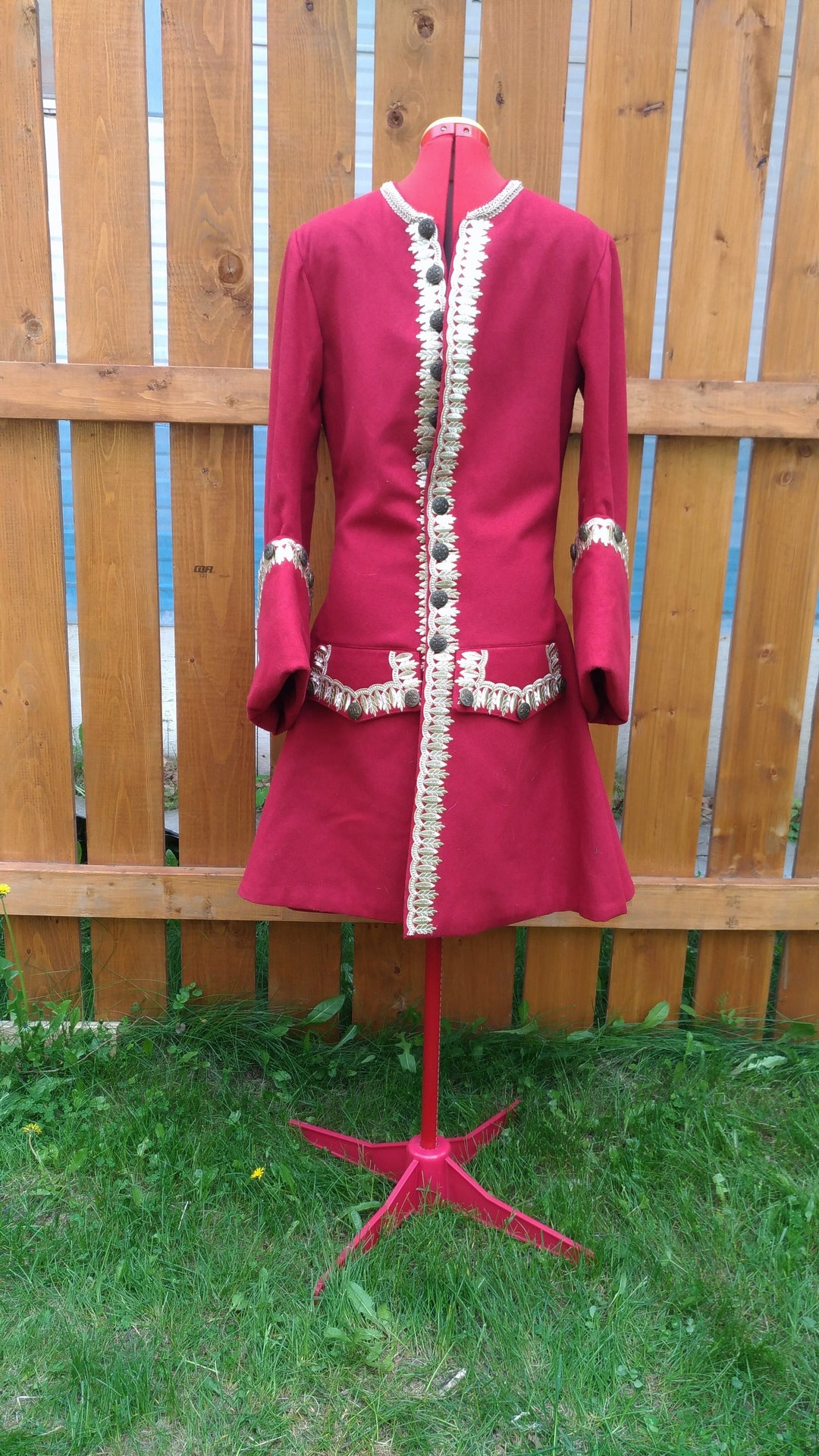 Rococo/pirate/captain 18th Century Frock Coat, Red - Etsy