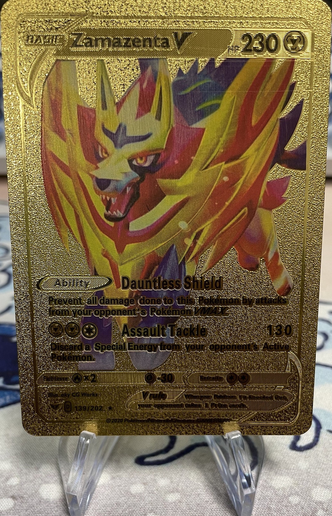 Golden Zamazenta V Pokémon Card Orica - Etsy