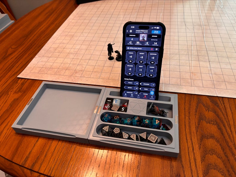 TTRPG Dice Box + Mini Storage & Rolling Tray - 3D Printed - Etsy