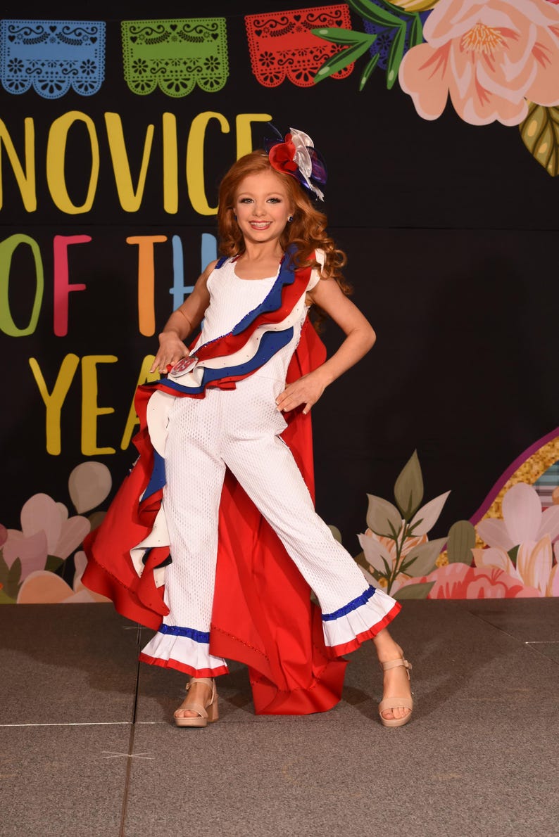Patriotic Red, White, and Blue Ruffle Pageant Outfit - Etsy