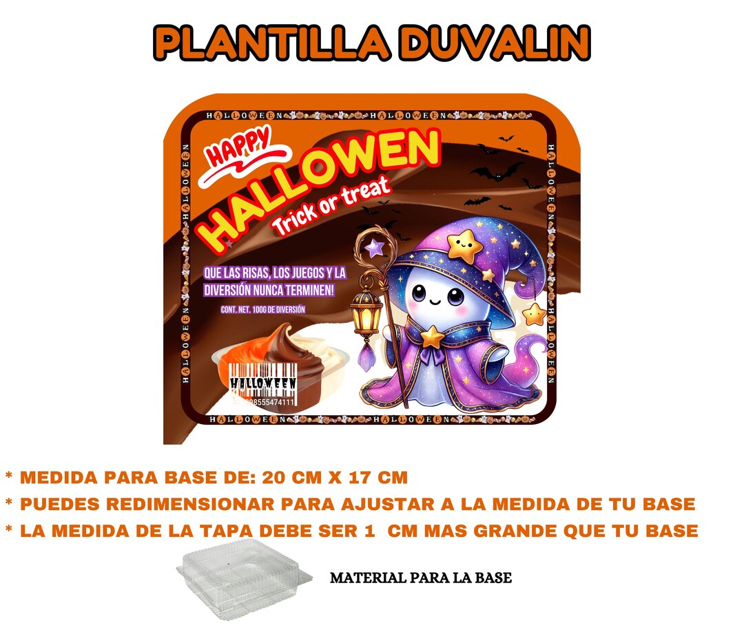 Duvalin Giant Halloween Editable Template - Etsy