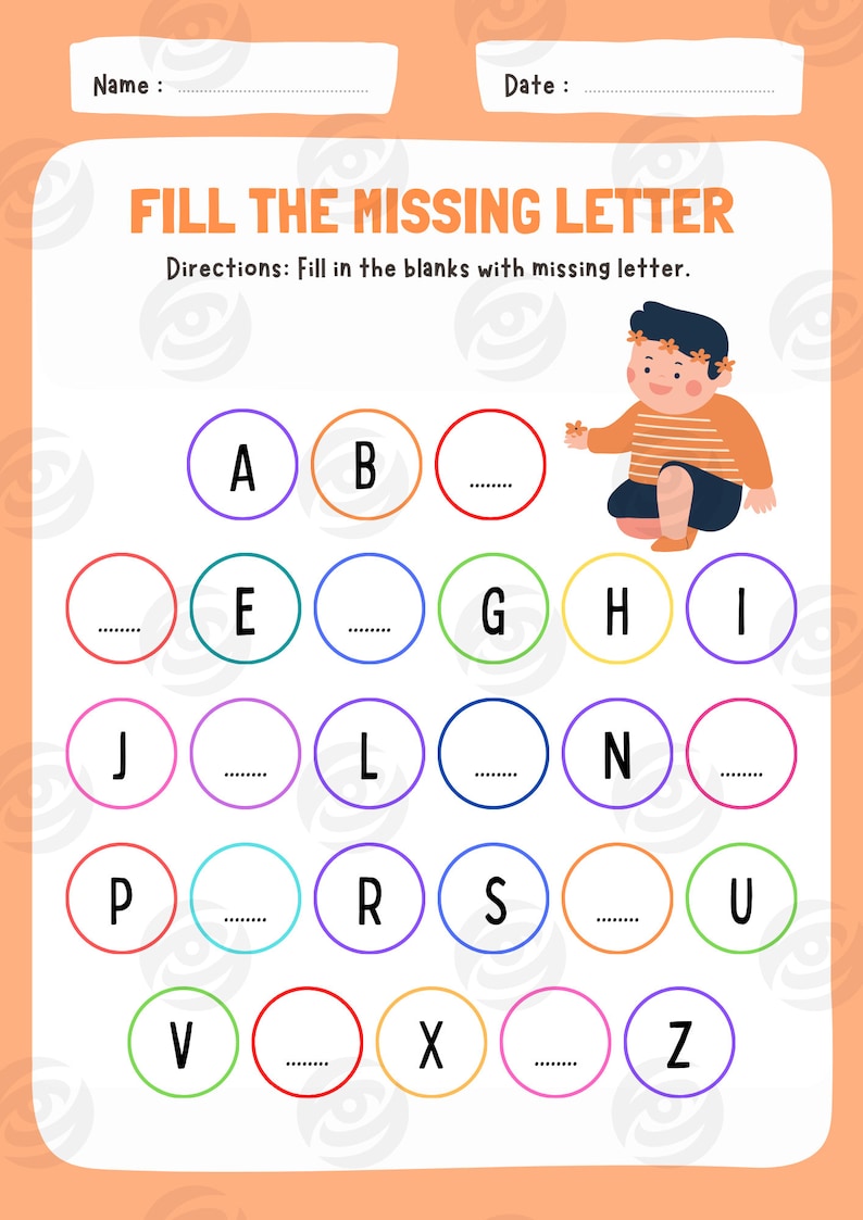 Printable Alphabet Activity for Kids - Etsy