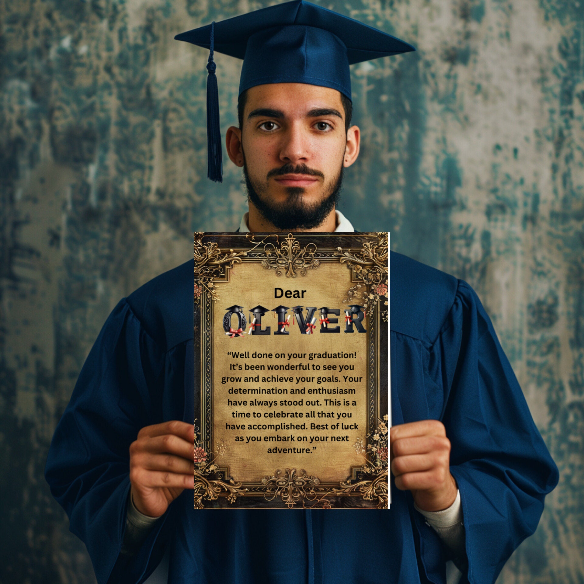 Congratulations Graduation Party Sign, Modern and Retro Congrats Sign ...