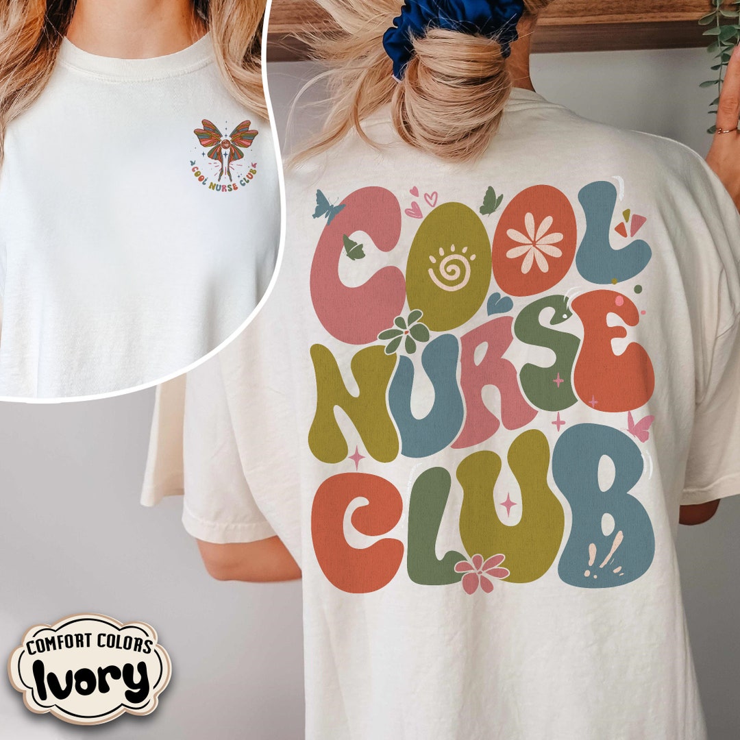 Cool Nurse Club Cdigital Download PNG, Nurses Comfort Colors , Groovy ...