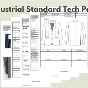 Men's 6-piece Blazer Sewing Pattern, Five Different File Formats ...