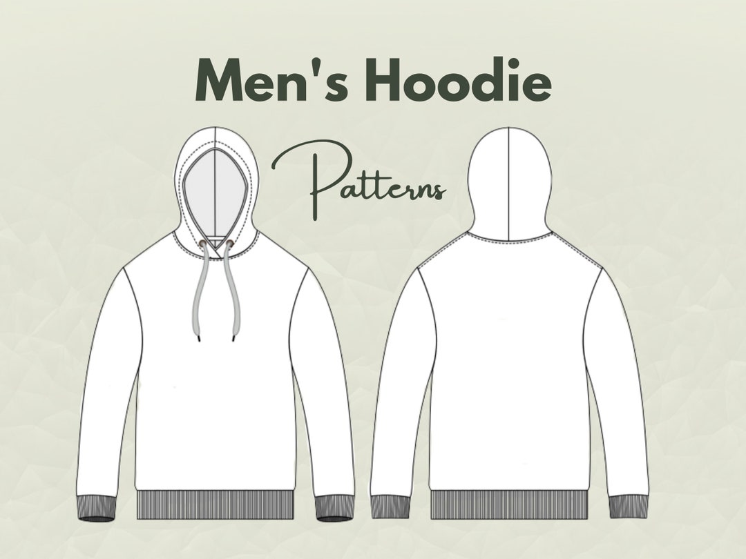 Men's Hoodie Sewing Pattern, Sewing Pattern, Custom Hoodie, Street Wear ...