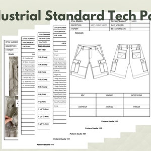Men's Cargo Shorts Sewing Pattern, Short Sewing Pattern, Sewing ...